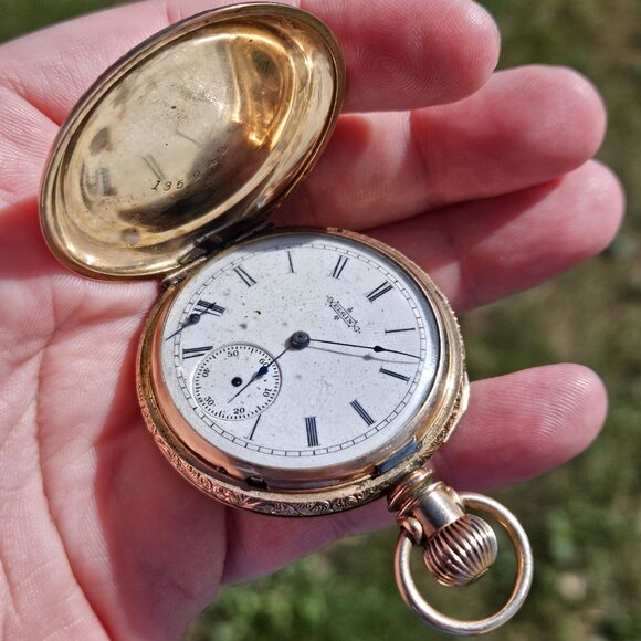 Elgin | Accessories | Antique 888 Elgin Gold Plated Etched Diamond Star ...